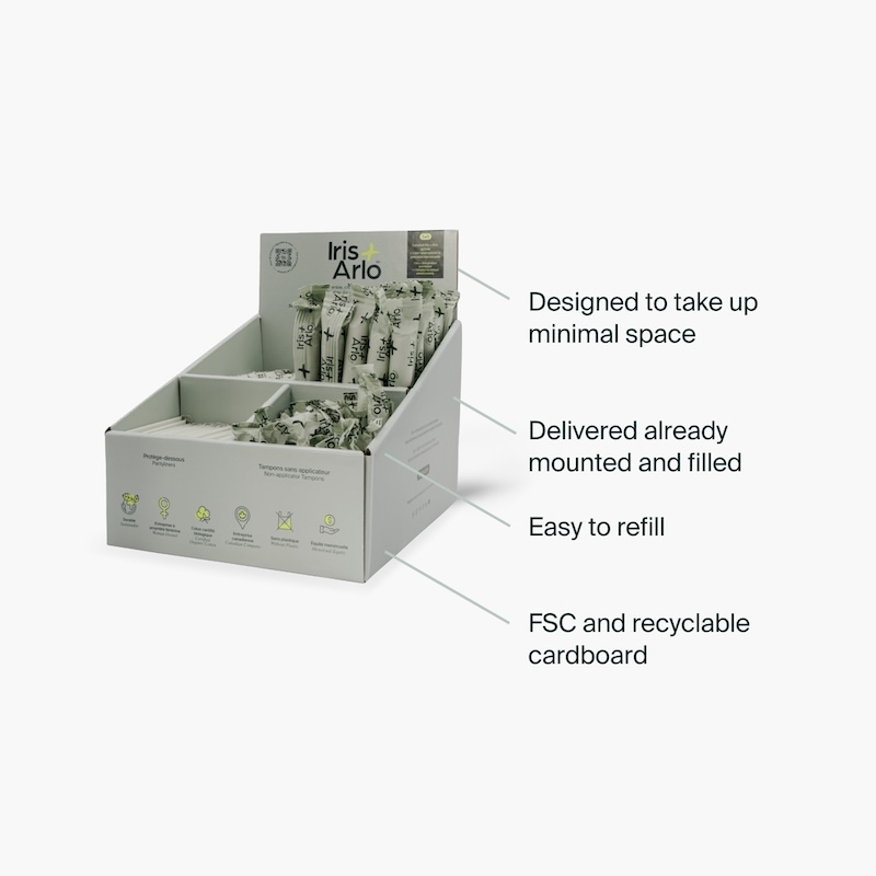 Superior Sany Solutions. Distributeur carton comptoir - 4 produits